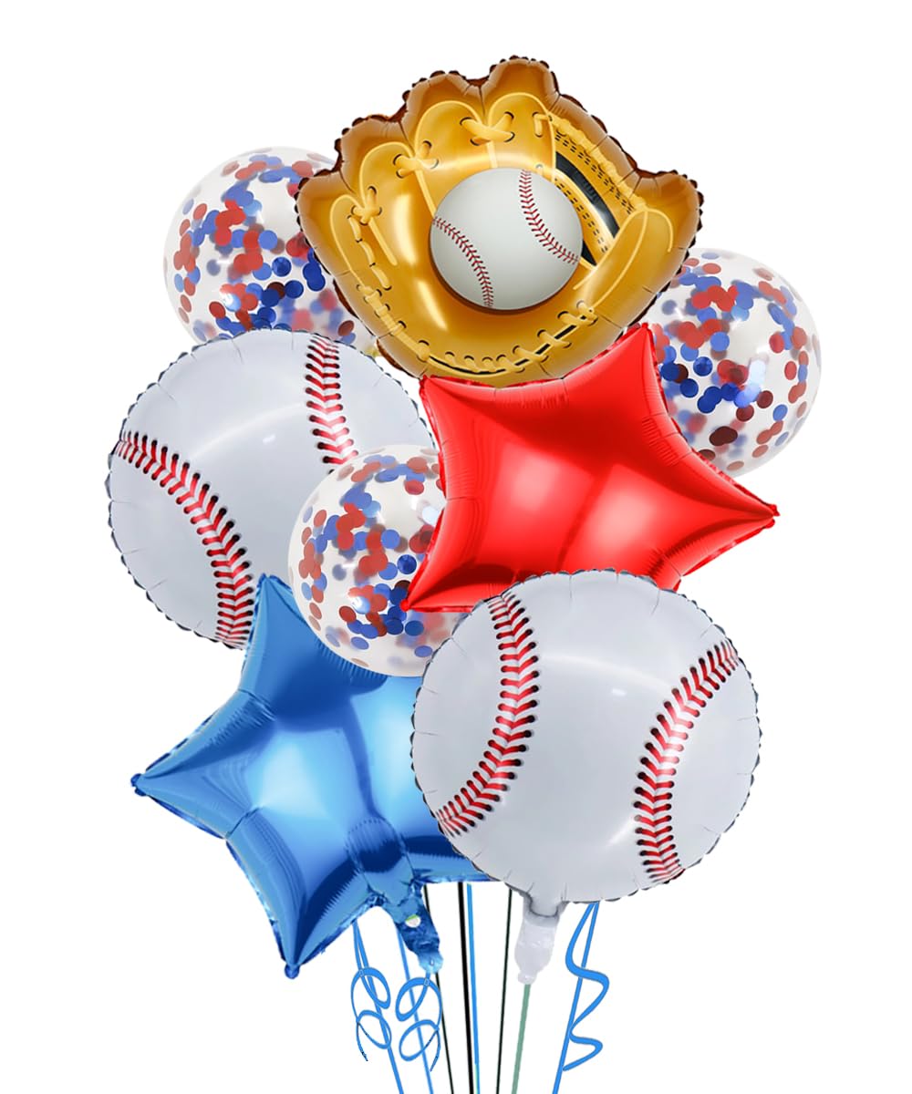 Amazon.com: Baseball Party Balloons, Baseball Foil Mylar Balloons for ...