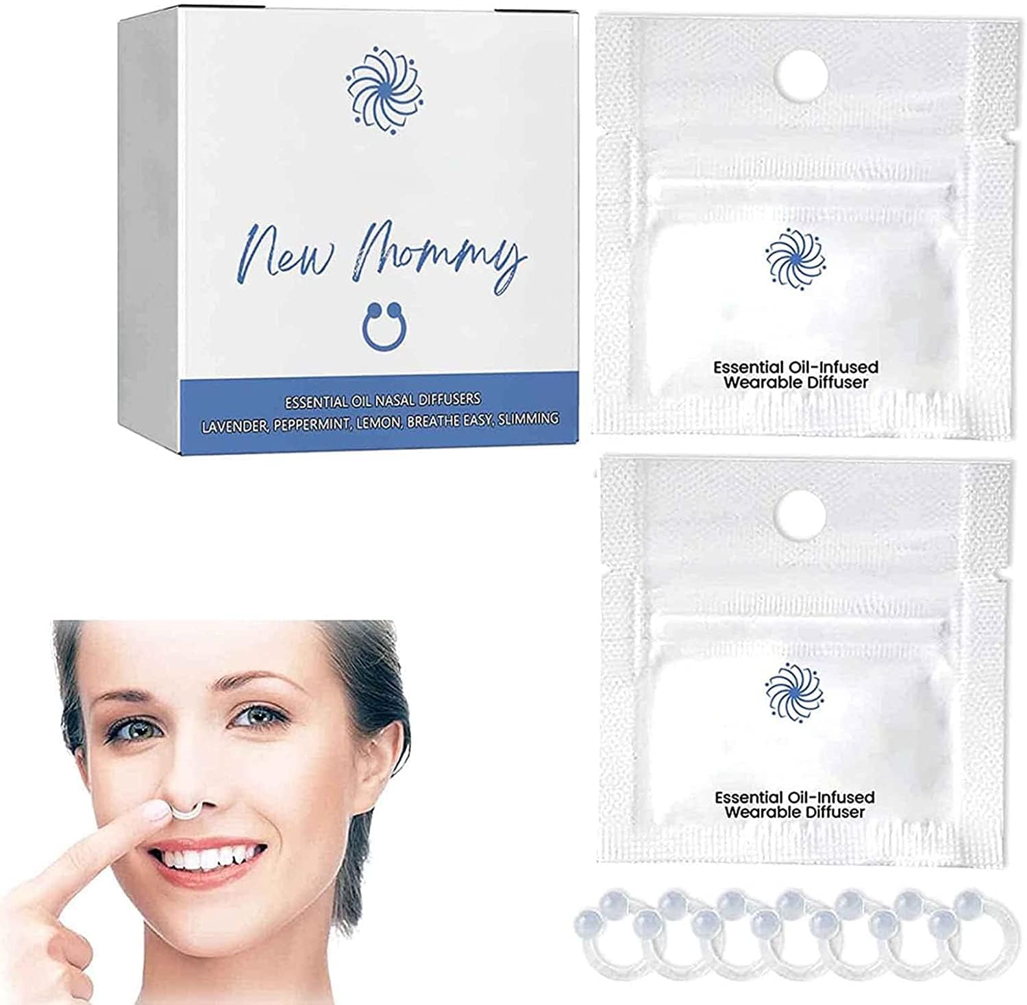 Superslim SLI_mming & Detoxifying Essential Oil Ring, SLI_mming & Detoxifying Essential Oil Nose ...