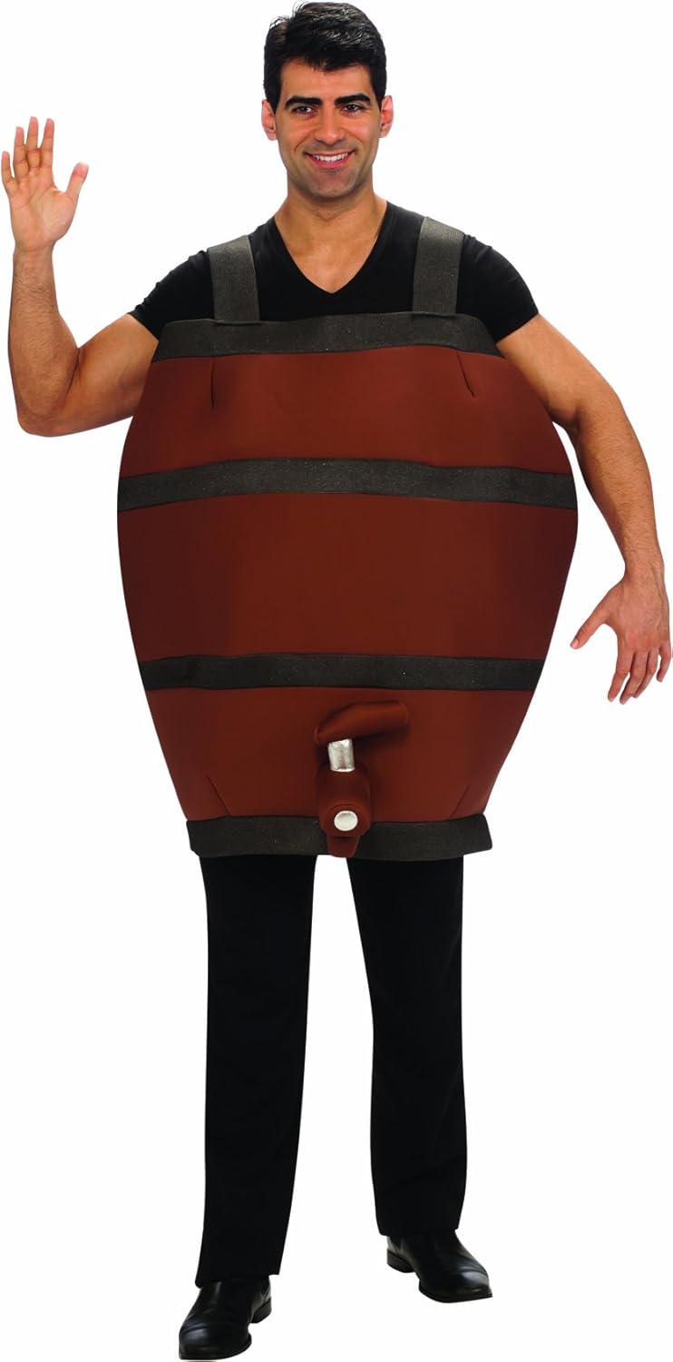 Amazon.com: Rubie's Costume Barrel Suit Adult Humor Costume, Brown ...
