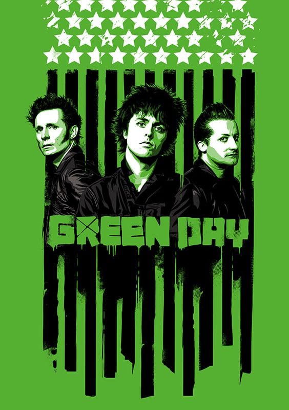 Green Day Poster 300 GSM 12x18 Unframed Multicolor PROD - 617 : Amazon ...
