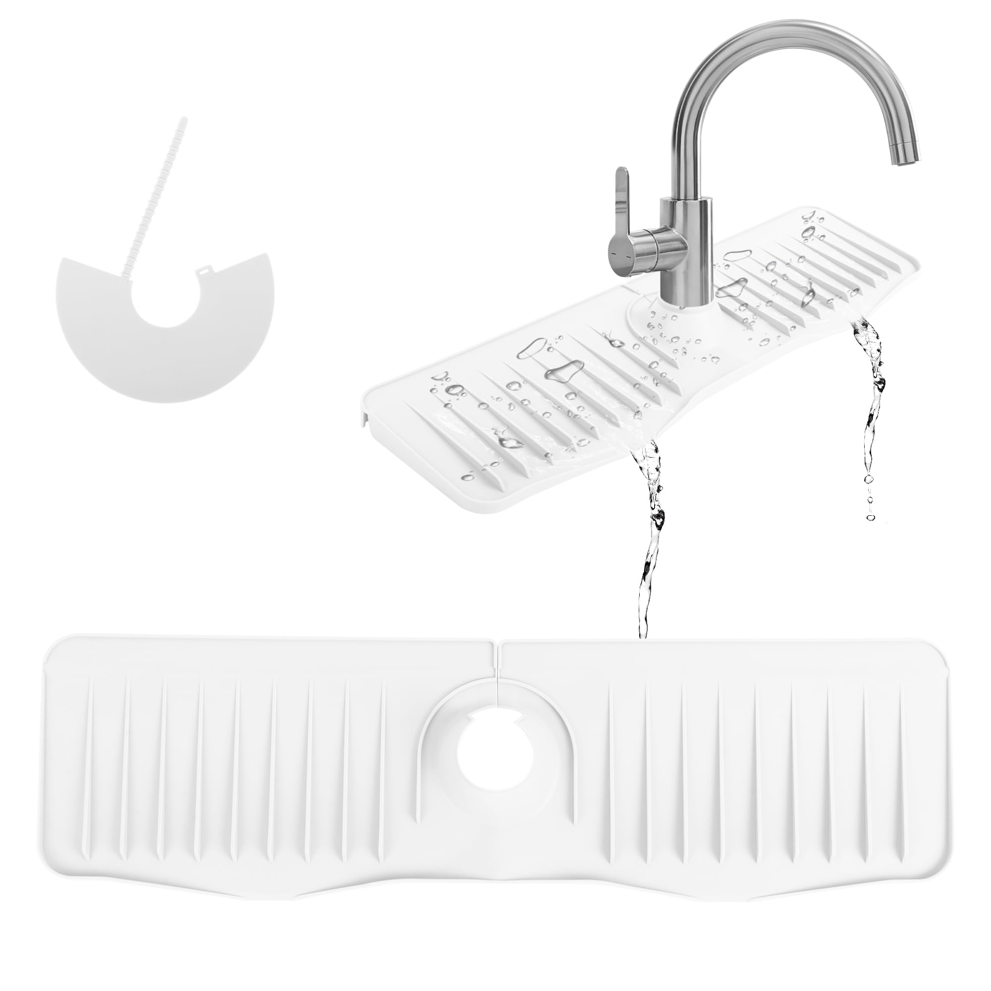 Faucet Mat for Kitchen Sink, Silicone Sink Faucet Mat, Silicone ...