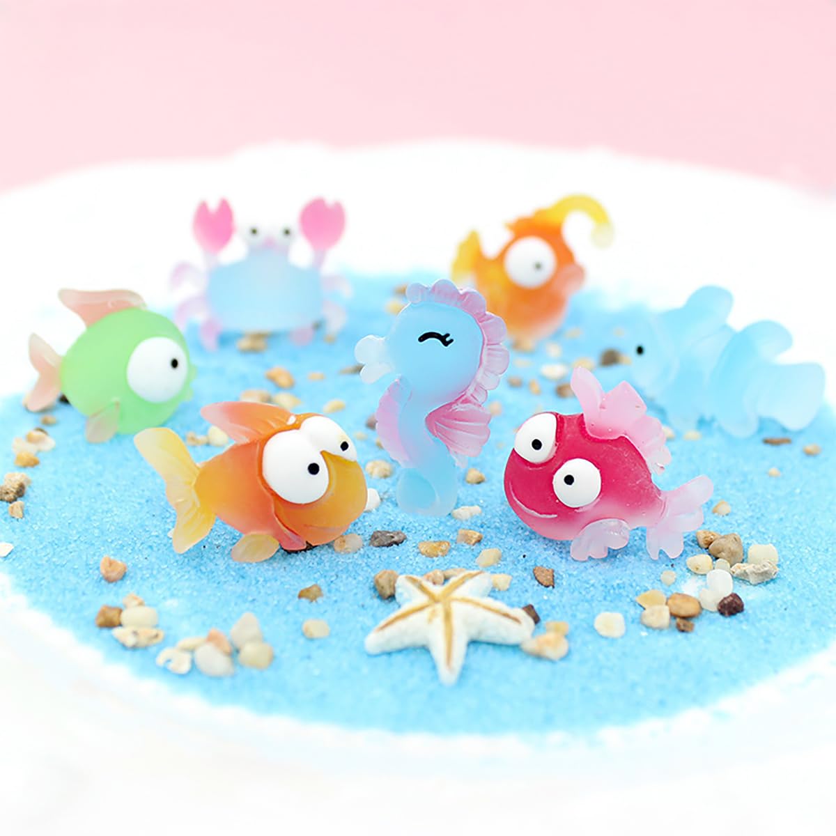Amazon.com: TPEDDII 10 Pcs Mini Fishes Miniature Resin Miniature ...