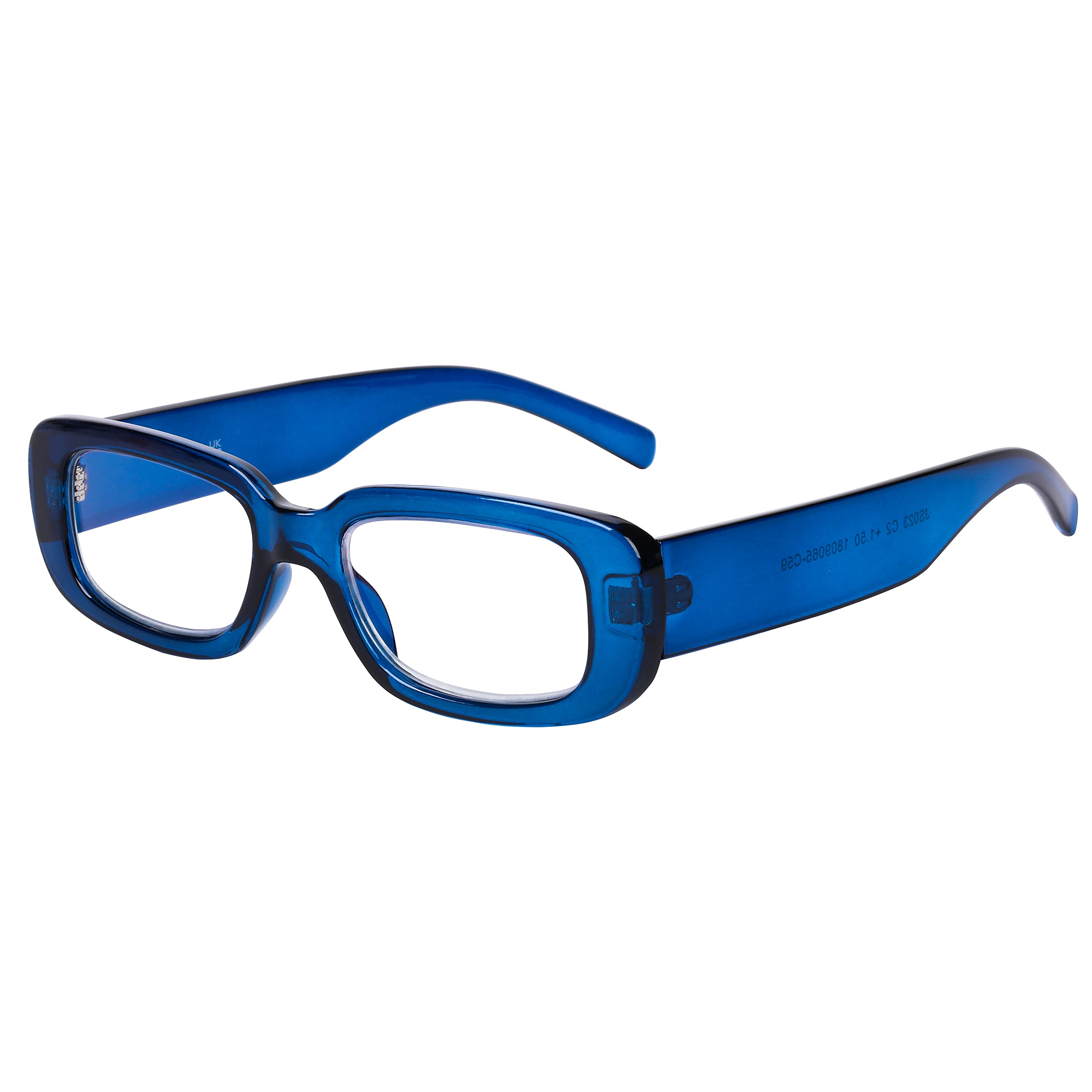 DOOViC Blue Reading Glasses 1.0 Blue Light Blocking Glasses Wide Arm ...