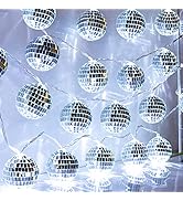 Amazon.com: AceList 20 LED 9.8Ft Disco Ball String Light - Battery ...