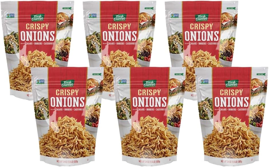 Amazon.com : Fresh Gourmet Crispy Onions Snack and Salad Topper 24 ...