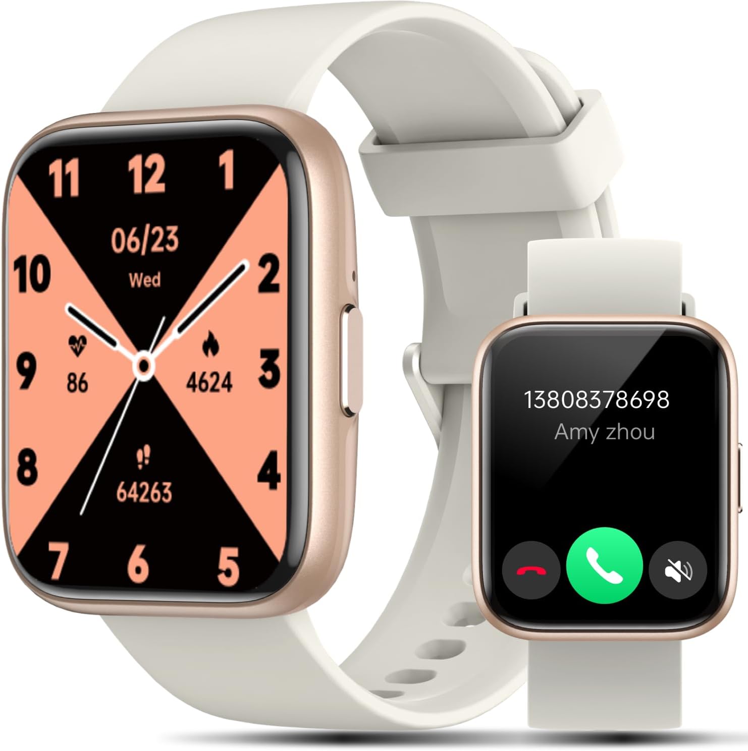 Amazon.com: ZYVICXFJ Wapik Women Smart Watch (Answer/Make Calls) Fitness Tracker IP67 Waterproof ...