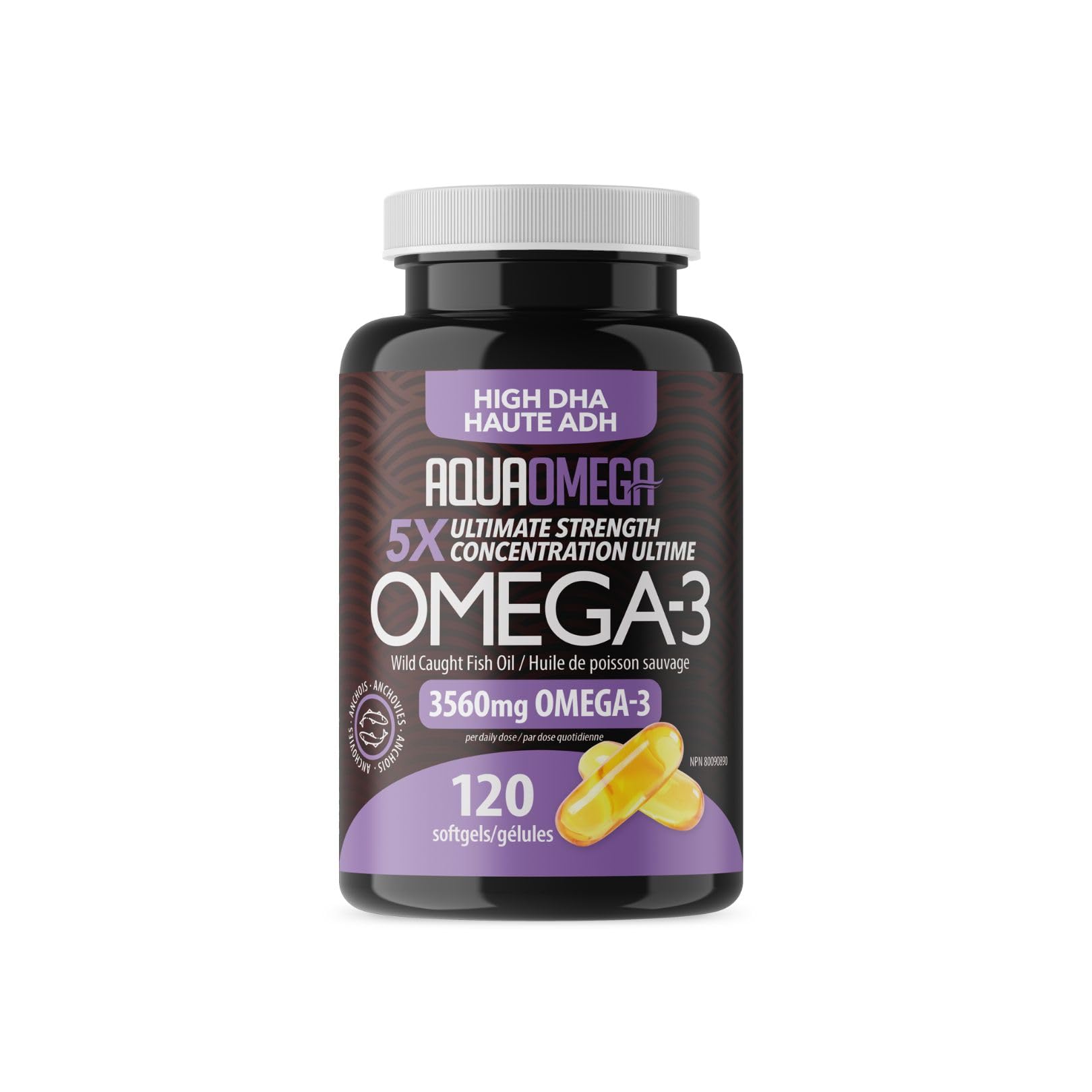 5x Ultimate Strength High DHA Supplement Omega3 with EPA and Vitamin D ...