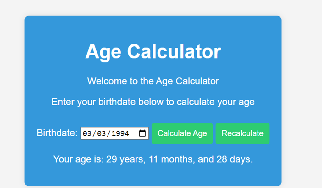 Age Calculator - App on the Amazon Appstore