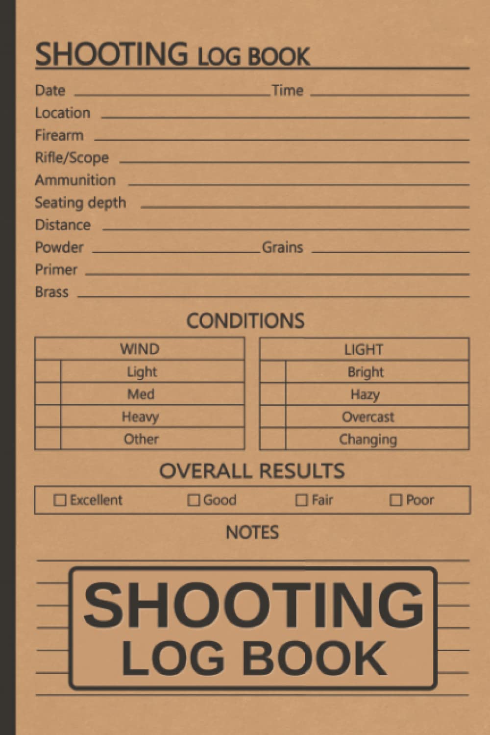 Shooting Log Book: Perfect Shooters Record Book, Shooting Data Book for ...