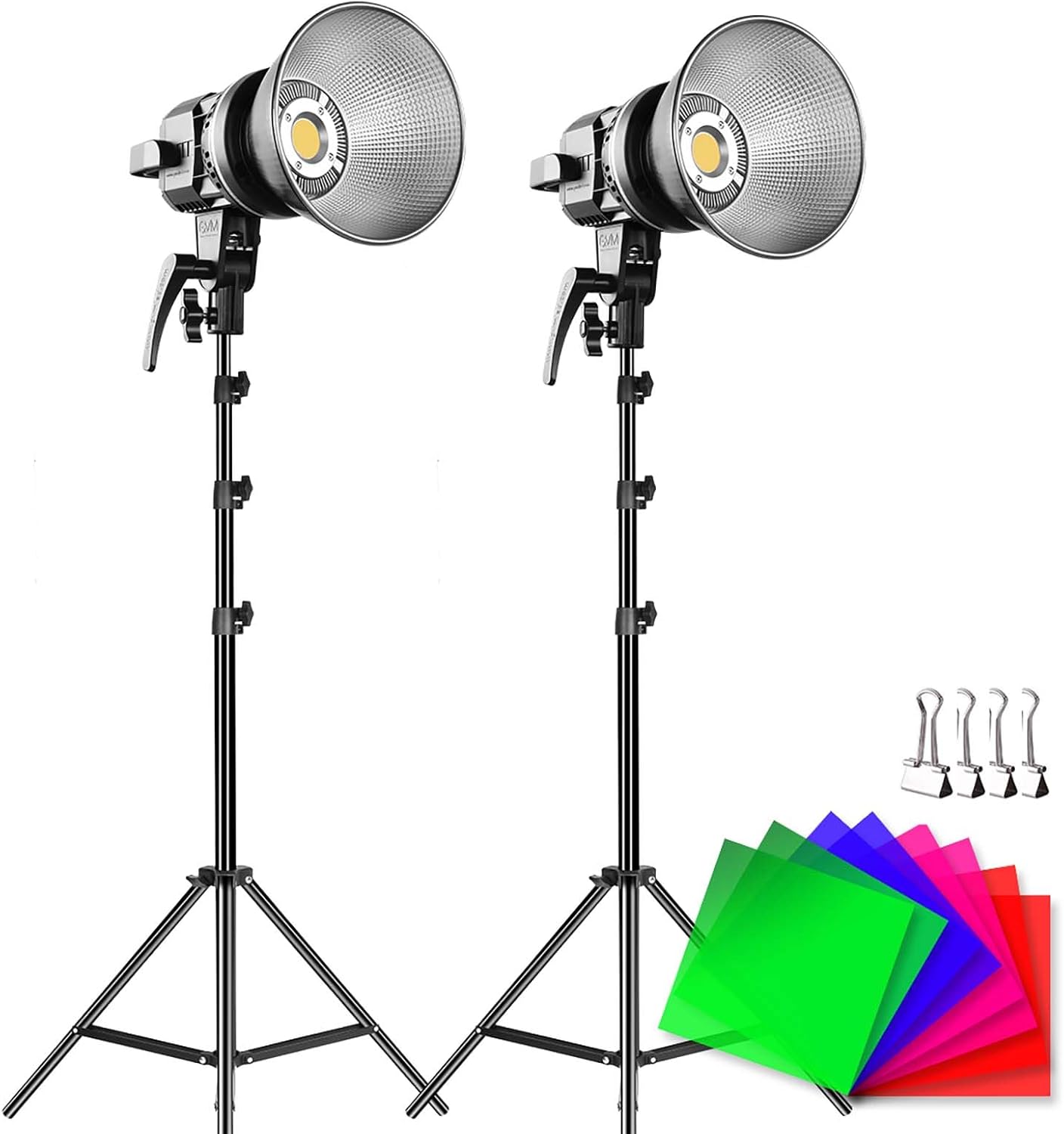 Amazon.com : GVM 80W Video Light with Bowens Mount 2PCS LED Continuous ...