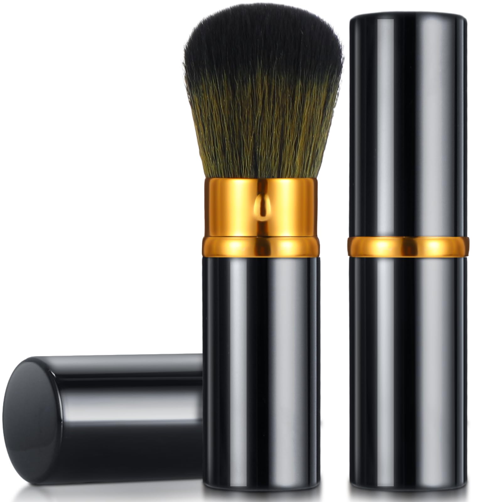 Amazon.com: 2 Pcs Retractable Kabuki Brush Blush Brushes Foundation ...