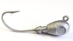 Amazon.com : 10 Raw Big Eye Jig Head Bass Cobia Cod Striper Lure Mustad ...