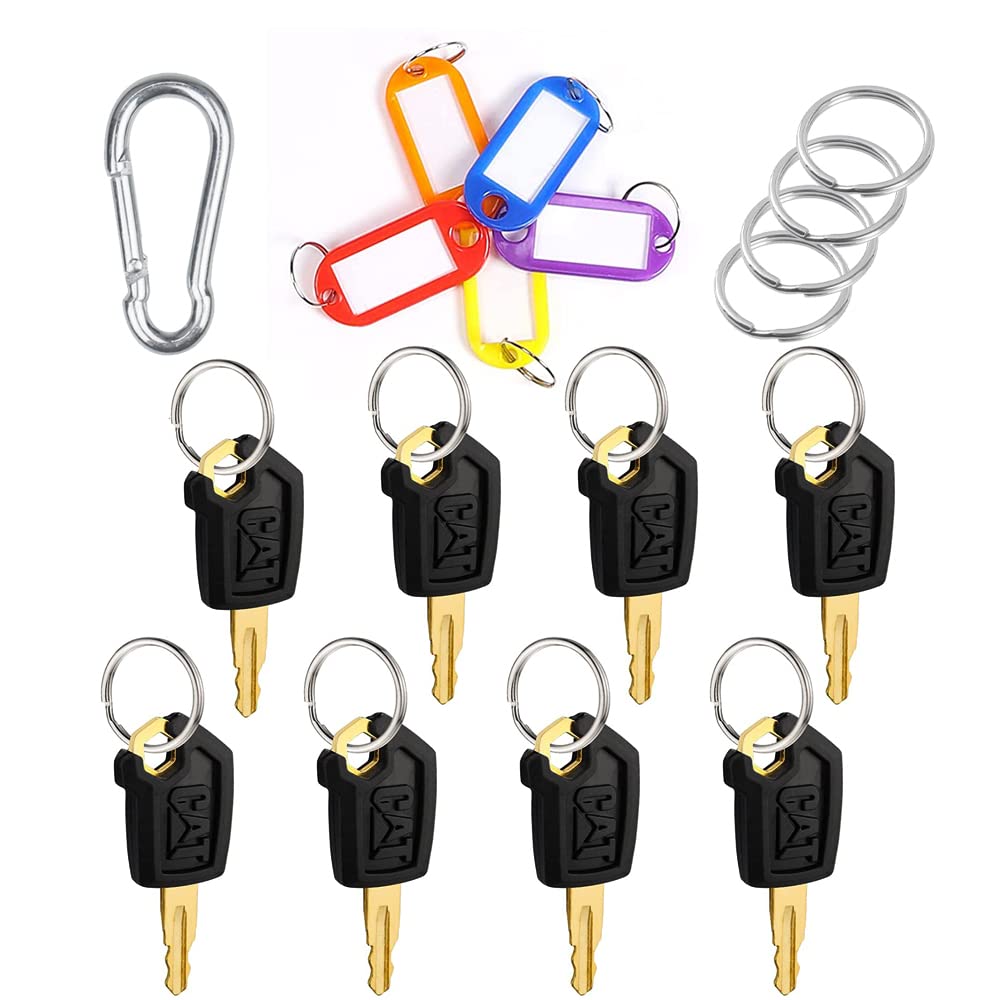 Amazon.com: Caterpillar Heavy Equipment Key: 8 Pack Keys，with Keyrings ...