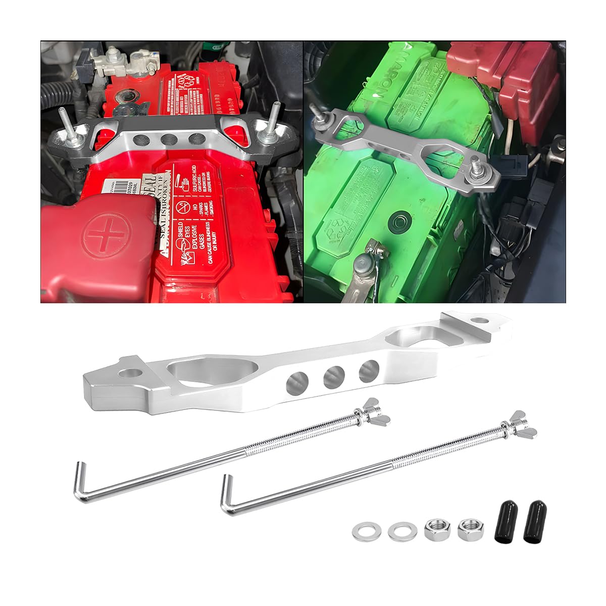 Amazon.com: AICEL Battery Hold Down Sets, Billet Aluminum Alloy Car ...