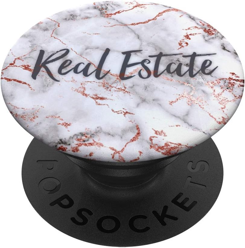 Amazon.com: Real Estate Marble Blush Gray Tones popsocket : Cell Phones ...