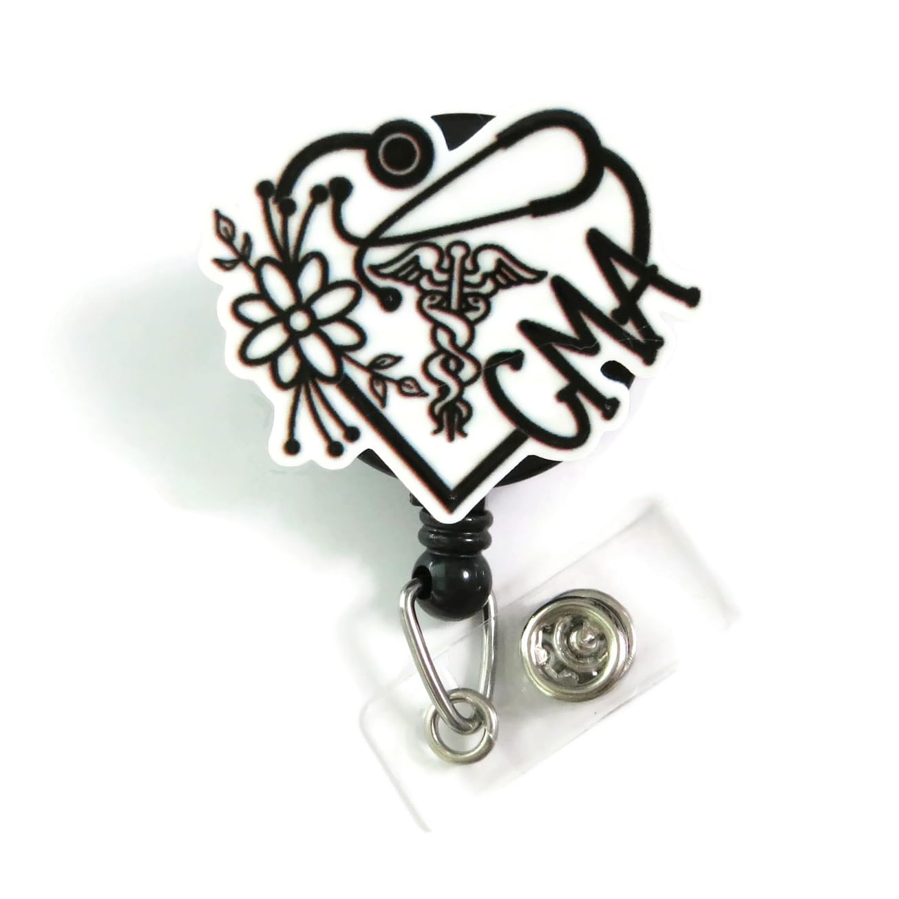 Amazon.com: CMA Badge Reel, Certified Medical Assistant Badge ID Holder ...