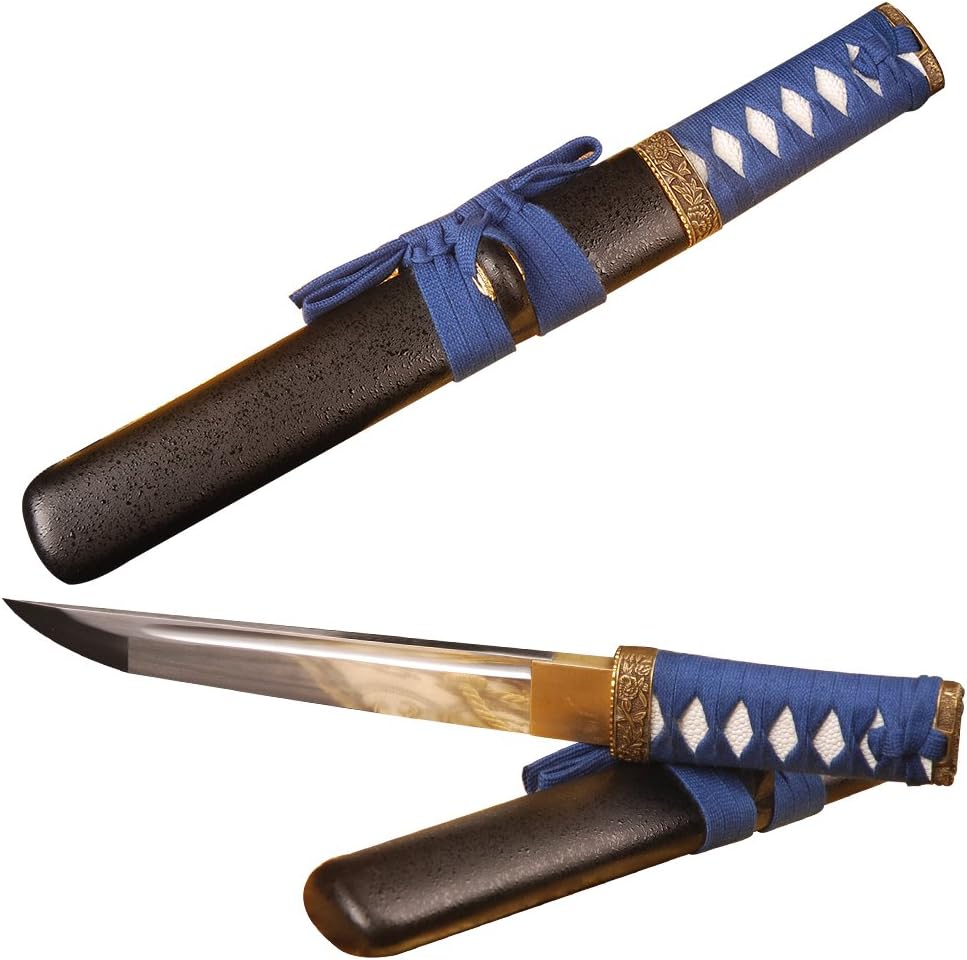 Amazon.com : Short Sharp Sword Real 16'' Samurai Tanto, 1095 Carbon ...