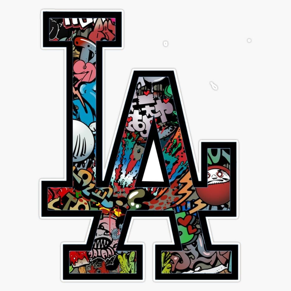 Amazon.com - Los Angeles Graffiti Sticker Bumper Sticker Vinyl Decal 5"