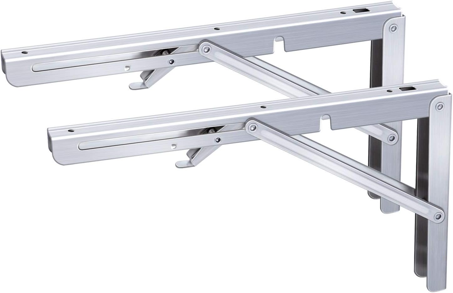 Amazon.com: Folding Shelf Brackets,Max Load 440lb Folding Shelf Hinge ...