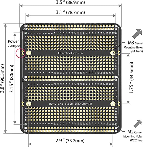 Snapklik.com : ElectroCookie Large PCB Prototype Board Kit Solderable ...