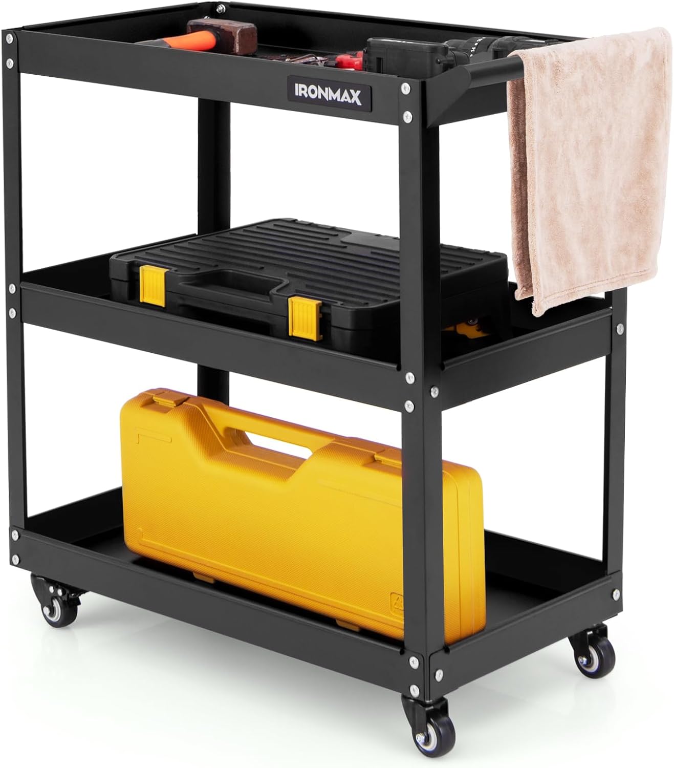 Amazon.com: Goplus 3-Tier Utility Cart, Heavy Duty Commercial Service ...