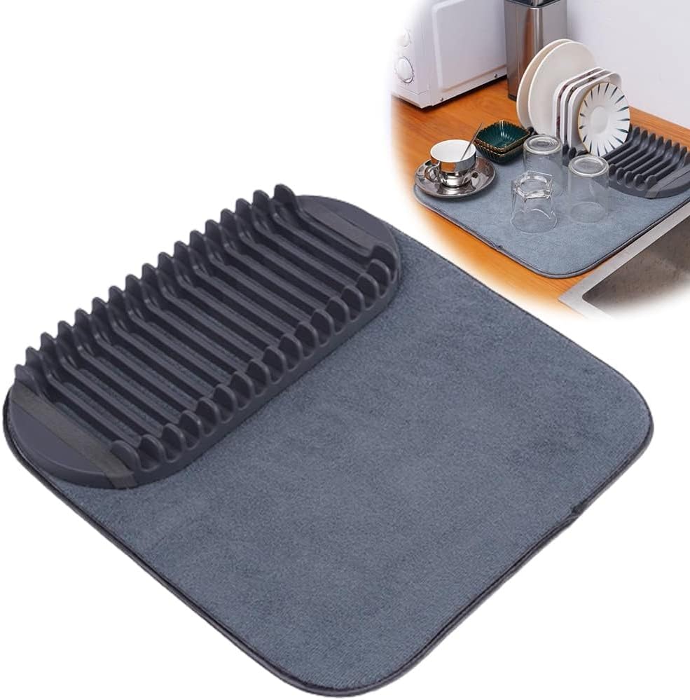 Amazon.com - Kitchen Countertop Lightweight Foldable Draining Mat With ...