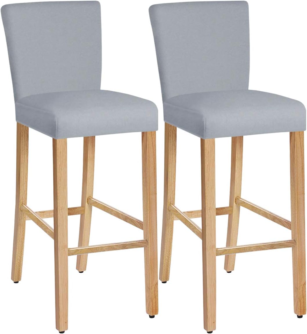 Amazon.com: Bar Stool Covers,2 Pack Stretch Bar Stool Covers with Backs ...