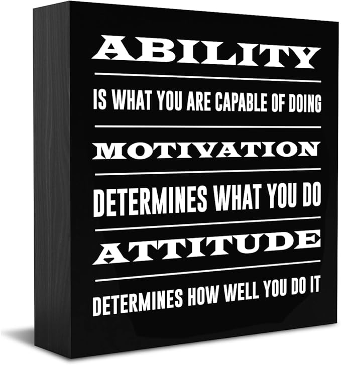 Amazon.com: Inspirational Quotes Desk Decor Wooden Box Sign ...
