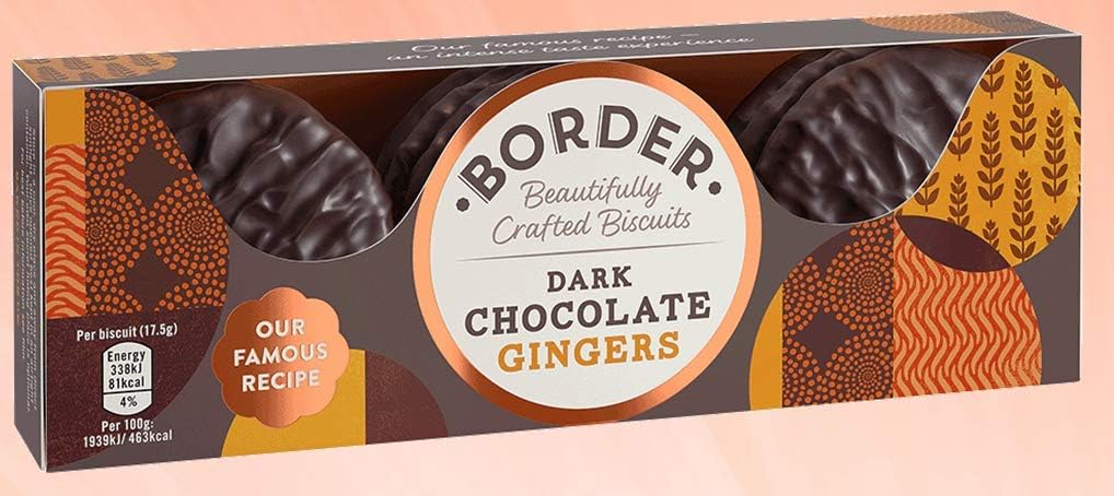 Border Dark Chocolate Gingers Biscuits 150g (Pack of 6) : Amazon.co.uk ...