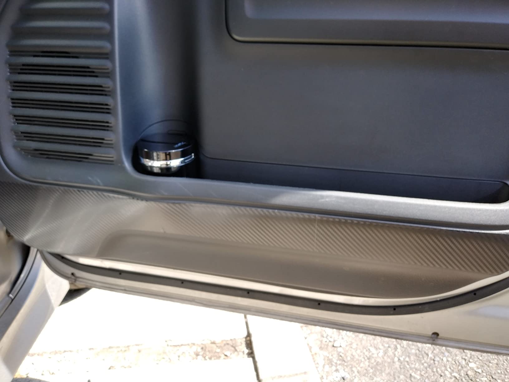 Amazon | ruiya 新型 スズキ スペーシアカスタム MK53S 専用 ドアキックガード ドアトリムガード カーボン調シート プロテクションフィルム ナノ製2枚セット 傷防止 汚れ ...