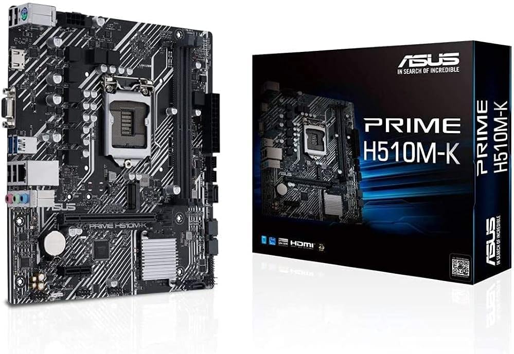 Asus Prime H510M-K Intel H510 Lga1200 DDR4 3200 Hdmı Vga M2 Usb3.2 Rgb ...