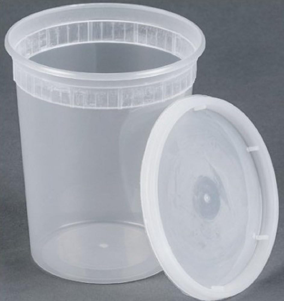Amazon.com: 32oz plastic soup/Food container with lids (100 Pack ...