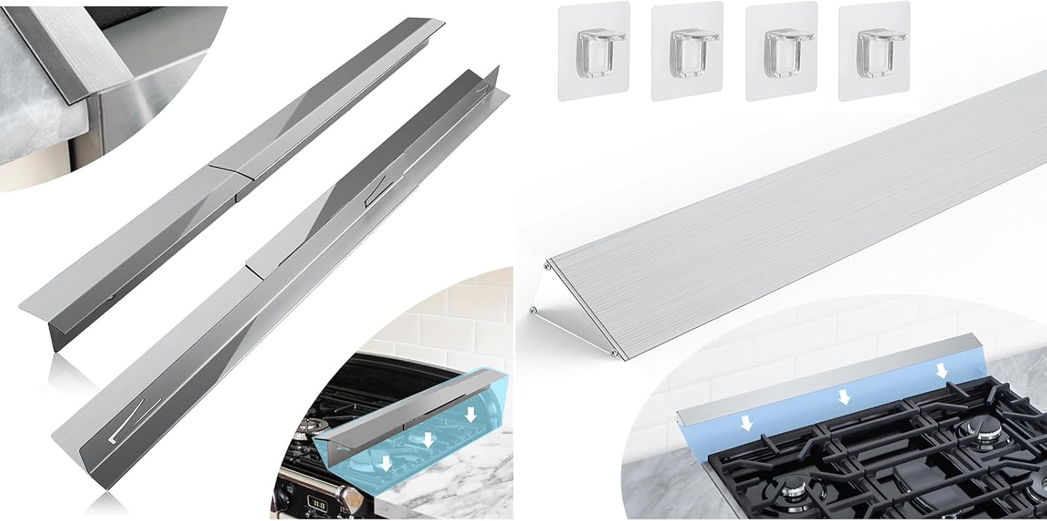 Amazon.com: Stove Counter Gap Covers, Stainless Steel Stove Gap Guard ...