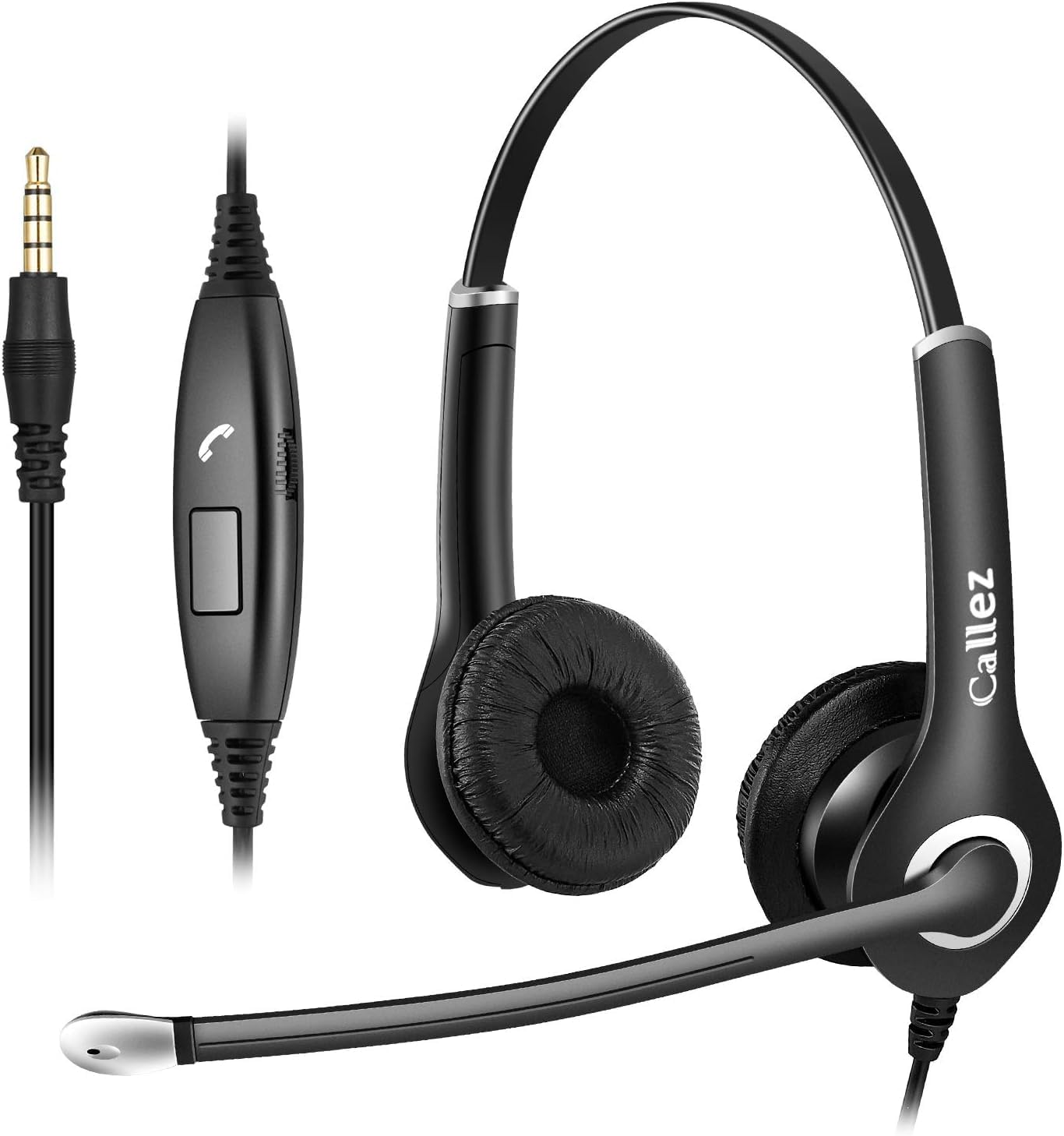 Computer Headset with Microphone for Mobile Phone Laptop PC Tablet, 3 ...