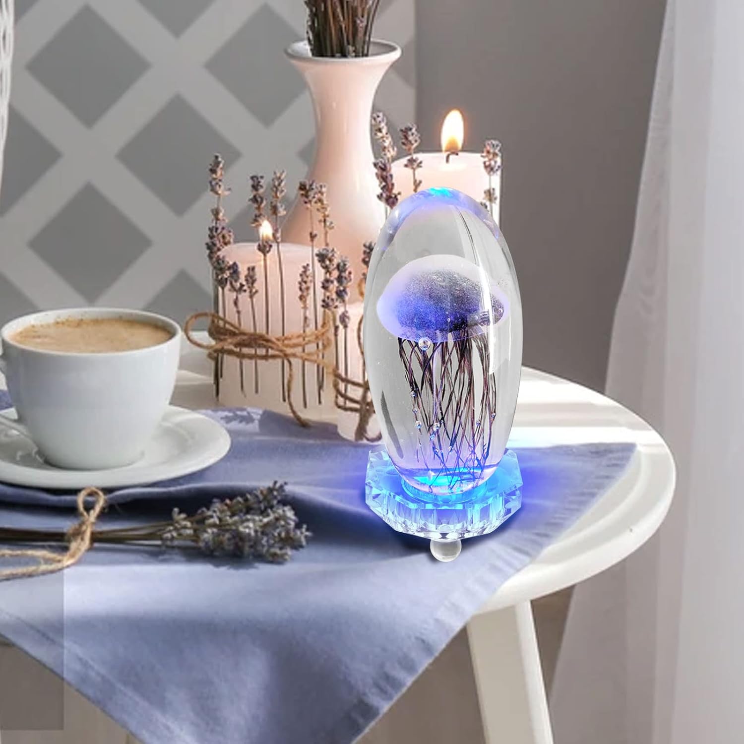 Crystal LED Light Base, Multicolor LED Lights Display Base Auto ...