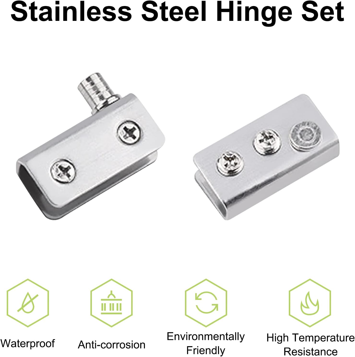 UFURMATE Glass Hinge Set, 2 Set Adjustable Frameless Glass Door Pivot ...