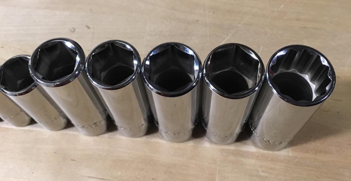 Stanley J52205 Proto 12-Piece 6 Point 3/8-Inch Drive Metric Deep Socket ...
