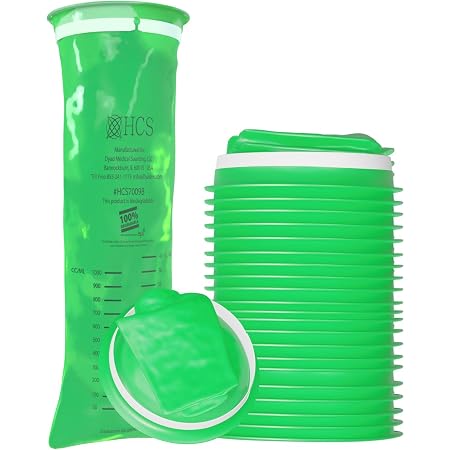 Amazon.com: HCS Vomit Bags Disposable - 24 Biodegradable Green Emesis ...
