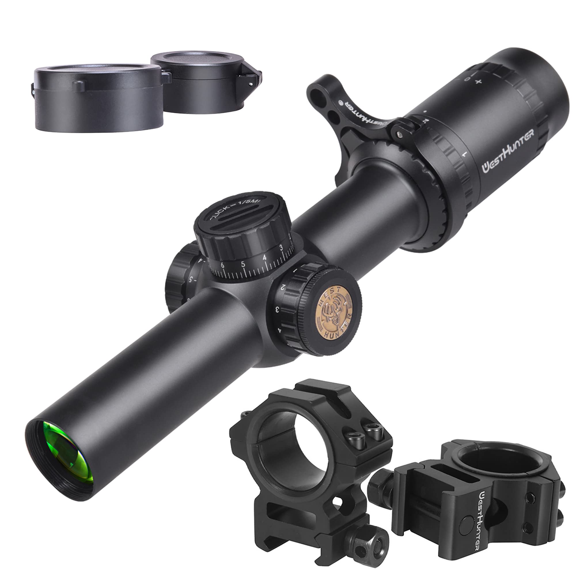 Snapklik.com : Optics HD 1-6x24 IR Riflescope, 30mm Tube Red Green Illuminated Reticle Second ...