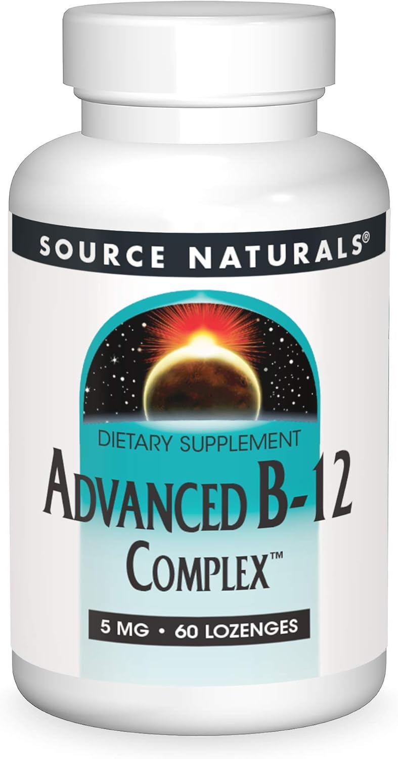 Amazon.com: SOURCE NATURALS Advanced B-12 Complex 5 Mg Lozenge, 60 ...