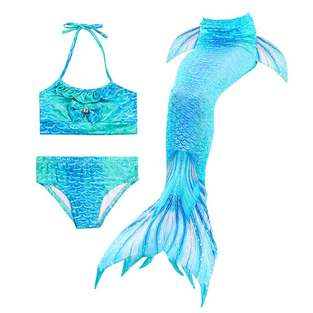 Buy Crazy-Store Gradient Color Fish Tail Princess Swimsuit Girls Bikini ...