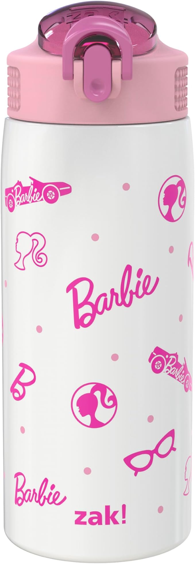 Amazon.com: Zak Designs Barbie Porter Water Bottle for Travel and At ...