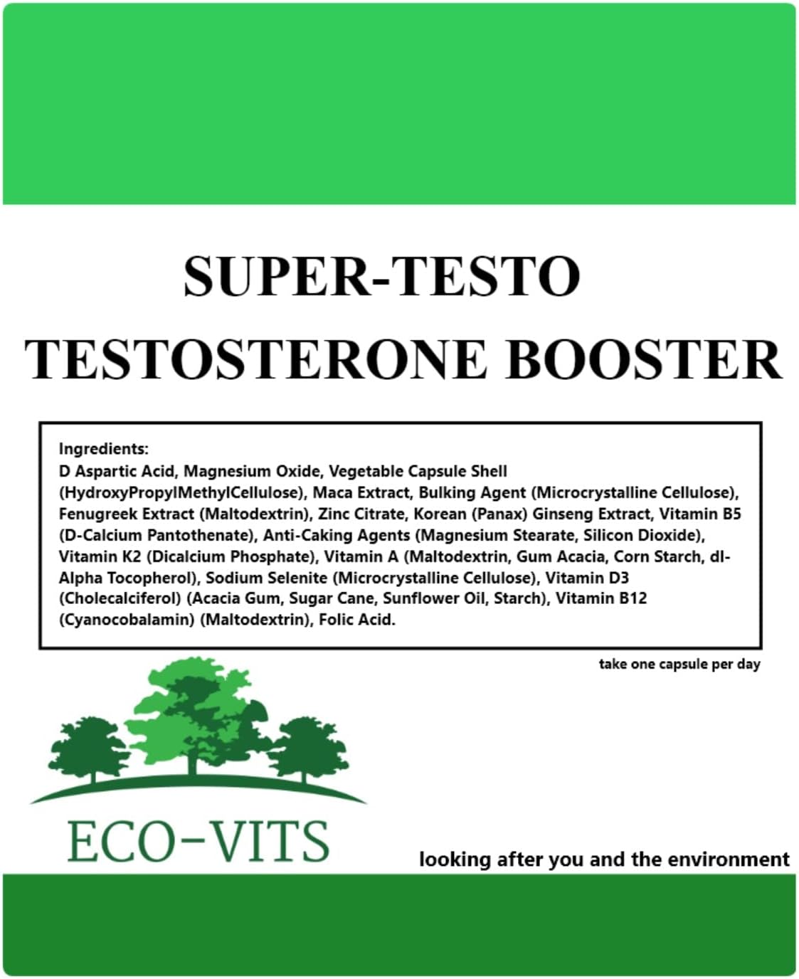 Super-TESTO Testosterone Booster for Men 120 Capsules : Amazon.co.uk ...