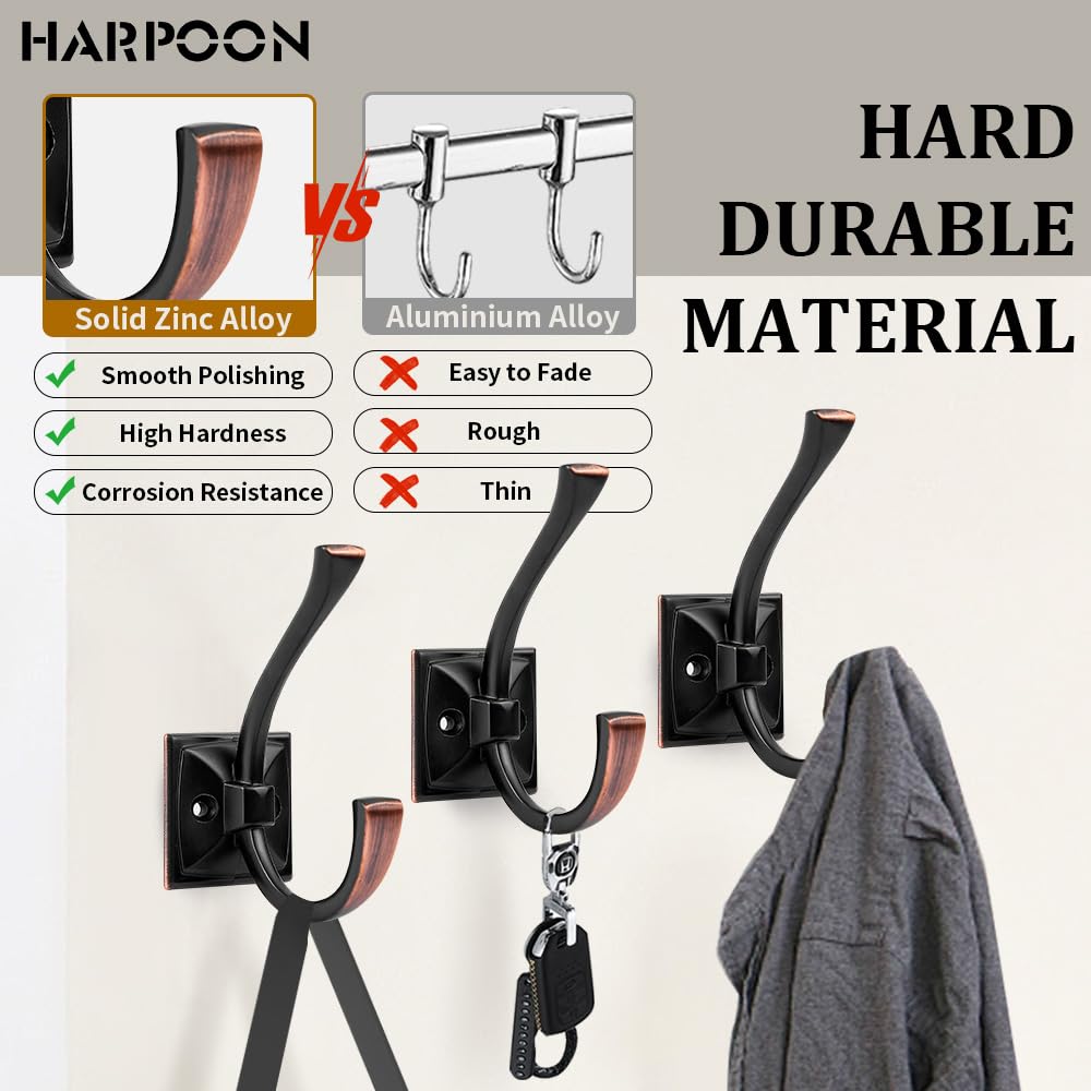 Snapklik.com : HARPOON 5 Pack Prong Hook, Heavy Duty Two Flared 4.3 ...