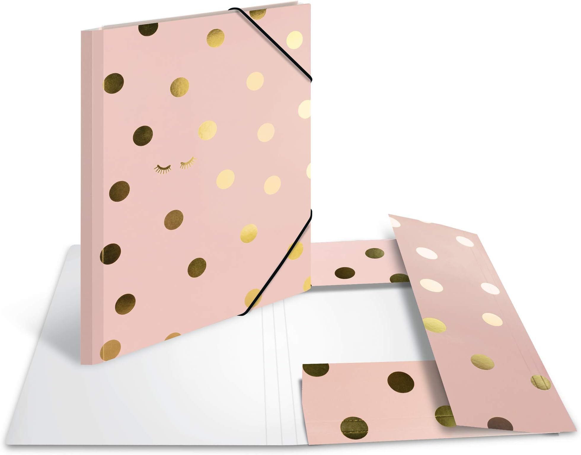 HERMA 19729 Sammelmappe A4 GLANZvoll Dots, Kinder Eckspanner-Mappe aus ...