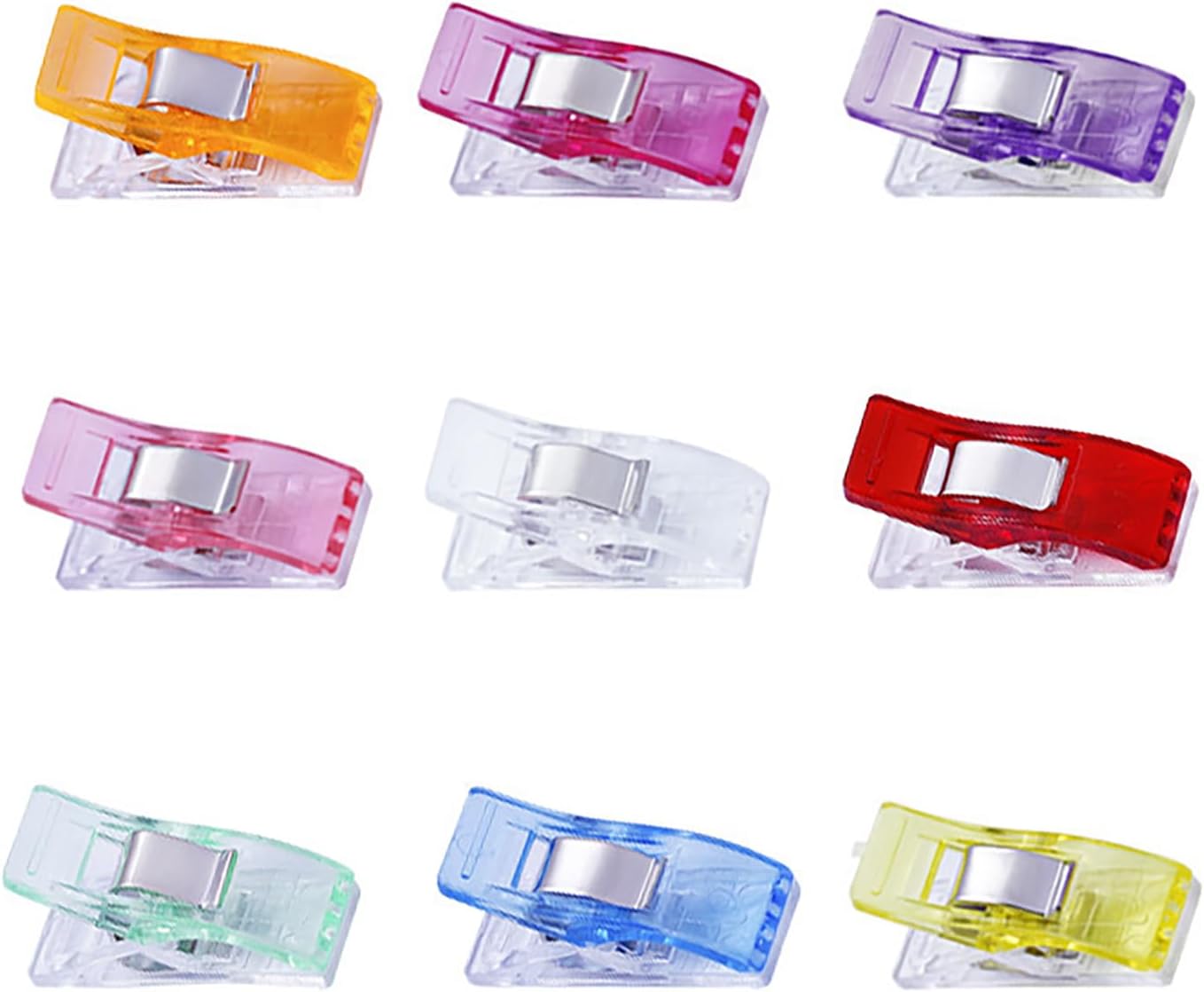 AMZFUK Fabric Clips In 9 Colours, 50 Pack, Alternative To Pins, Hold ...