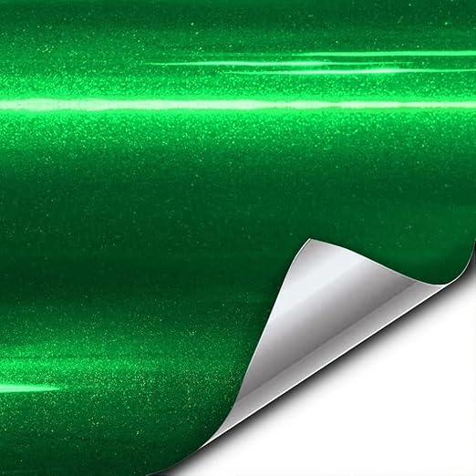 HOME13 Gloss Green Metallic Vinyl Wrap Sheet for Car & Bike Self ...