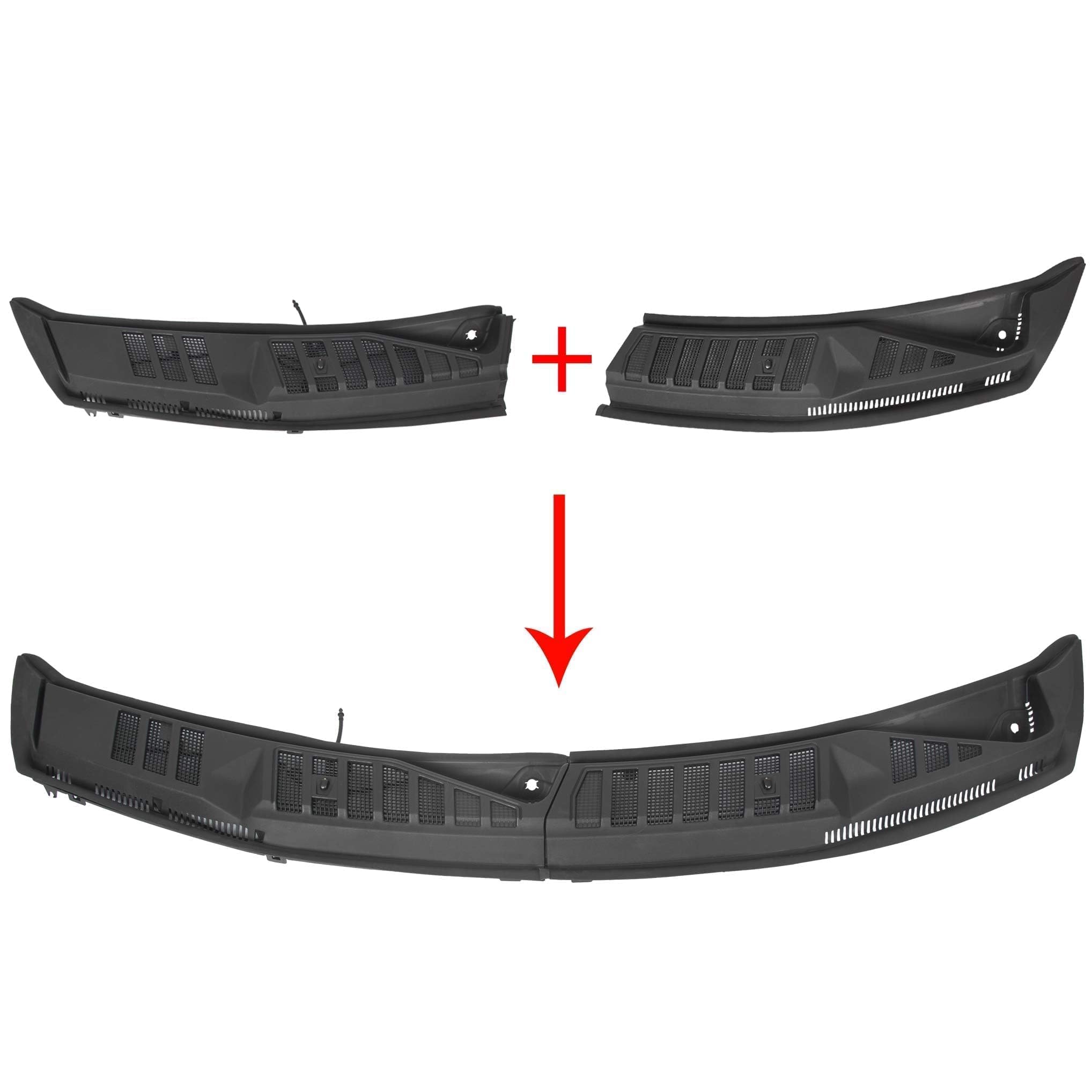 Snapklik.com : ECOTRIC New Pair Front Windshield Wiper Cowl Grille ...