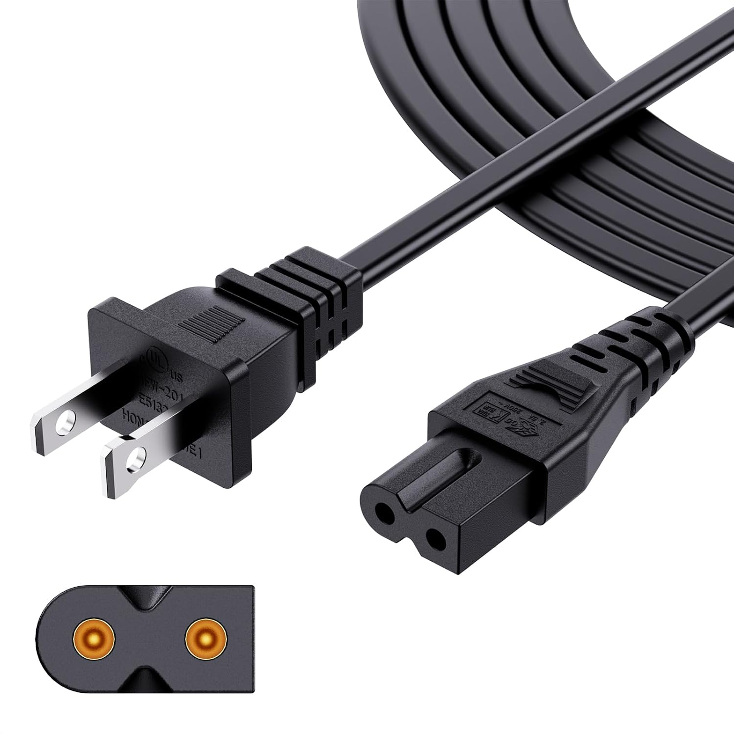 Amazon.com: 2 Prong AC Power Cord for Vizio TV D/E/M Series LED HDTV ...
