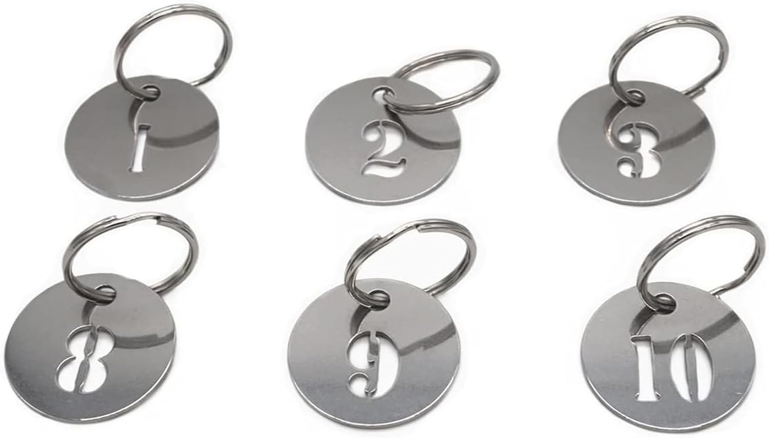 Amazon.com: NanTun 1" Numbered Key Tags - 304 Stainless Steel Keychains ...